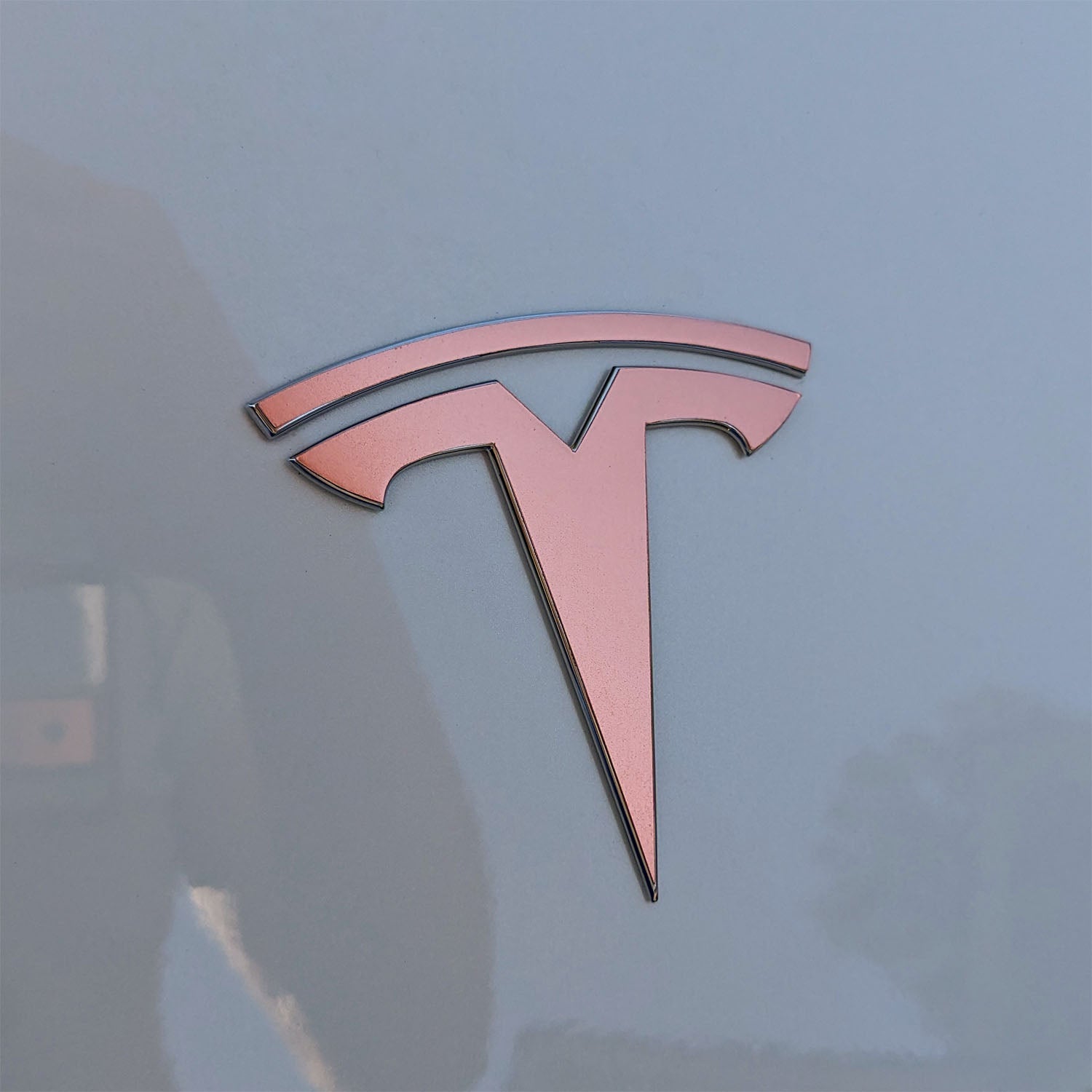 Tesla Model 3 Rose Gold Frunk Logo Decal – EV Wraps